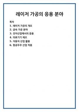 레이저 가공의 응용 분야-1페이지