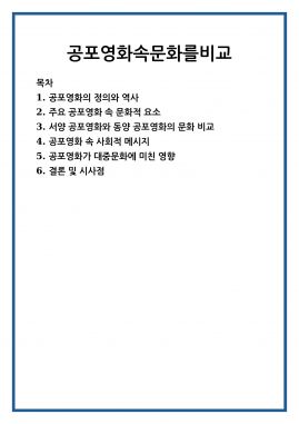공포영화속문화를비교-1페이지
