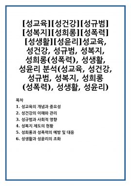 [성교육][성건강][성규범][성복지][성희롱][성폭력][성생활][성윤리]성교육, 성건강, 성규범, 성복지, 성희롱(성폭력), 성생활, 성윤리 분석(성교육, 성건강, 성규범, 성복지, 성희롱(성폭력), 성생활, 성윤리)-1페이지