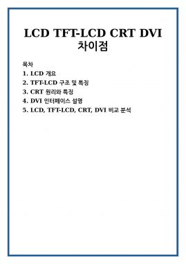 LCD TFT-LCD CRT DVI차이점-1페이지