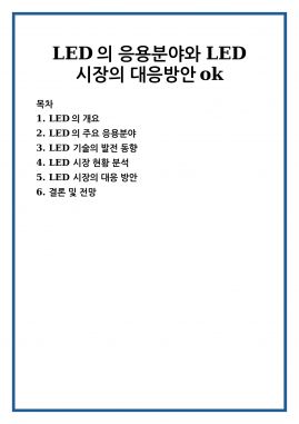 LED의 응용분야와 LED시장의 대응방안-1페이지