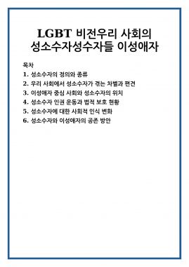 LGBT 비전우리 사회의 성소수자성수자들 이성애자-1페이지