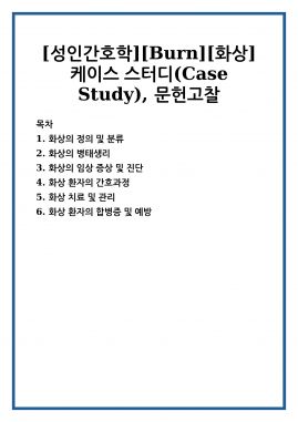 [성인간호학][Burn][화상] 케이스 스터디(Case Study), 문헌고찰-1페이지