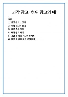 과장 광고, 허위 광고의 예-1페이지