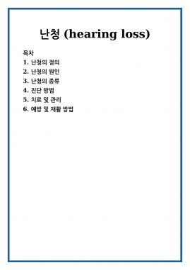 난청 (hearing loss)-1페이지