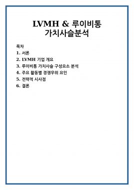 LVMH & 루이비통 가치사슬분석-1페이지
