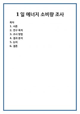 1일 에너지 소비량 조사-1페이지