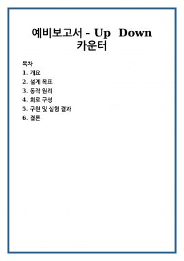 예비보고서 - Up  Down  카운터-1페이지