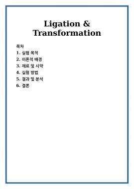 Ligation & Transformation-1페이지