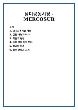 남미공동시장 - MERCOSUR-1페이지