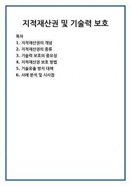 지적재산권 및 기술력 보호-1페이지