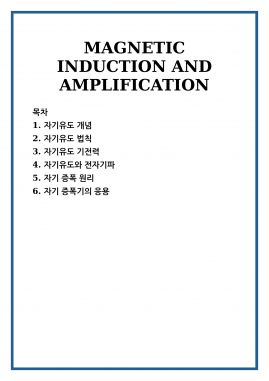 MAGNETIC INDUCTION AND AMPLIFICATION-1페이지