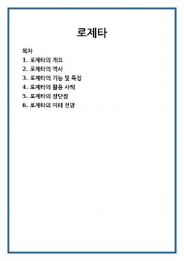 로제타 레포트 자료-1페이지