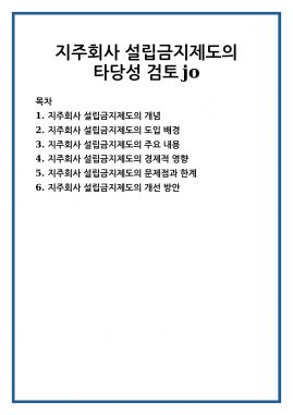 지주회사 설립금지제도의 타당성 검토jo-1페이지