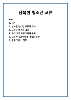 남북한 청소년 교류-1페이지