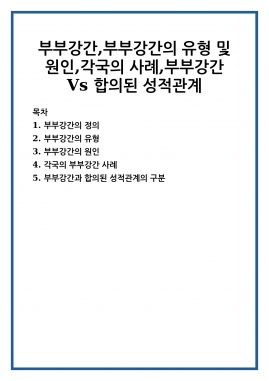 부부강간,부부강간의 유형 및 원인,각국의 사례,부부강간 Vs 합의된 성적관계-1페이지