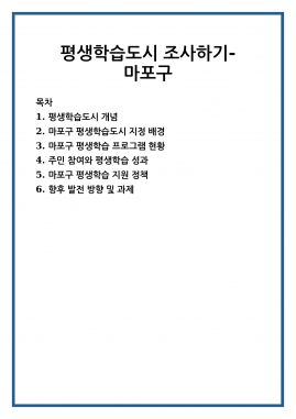 평생학습도시 조사하기-마포구-1페이지