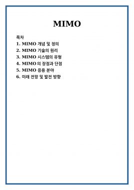 MIMO 레포트 자료-1페이지