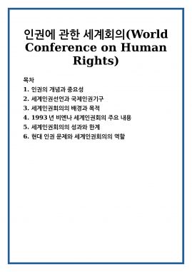 인권에 관한 세계회의(World Conference on Human Rights)-1페이지