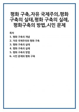 평화 구축,자유 국제주의,평화 구축의 실태,평화 구축의 실례,평화구축의 방법,시민 문제-1페이지