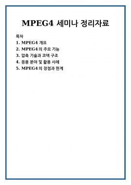MPEG4 세미나 정리자료-1페이지