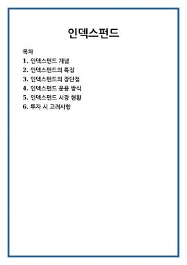 인덱스펀드 레포트 자료-1페이지