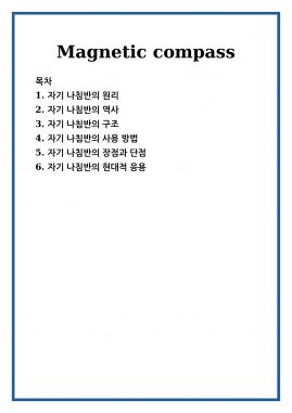 Magnetic compass 레포트 자료-1페이지