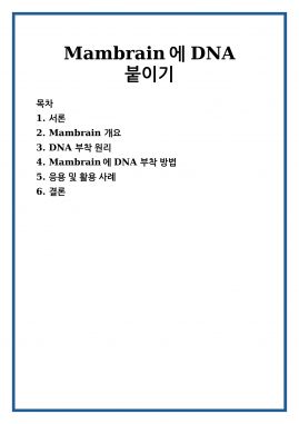 Mambrain에 DNA 붙이기-1페이지