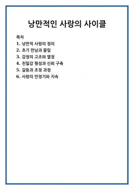 낭만적인 사랑의 사이클-1페이지