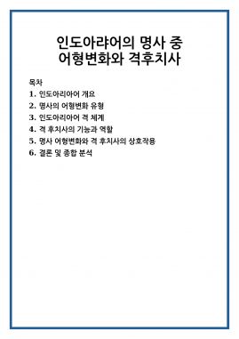 인도아랴어의 명사 중 어형변화와 격후치사-1페이지