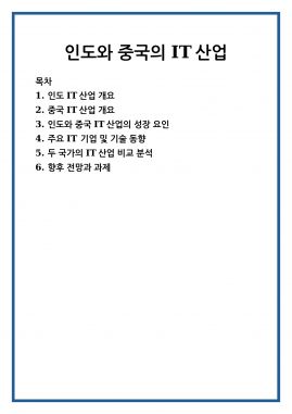 인도와 중국의 IT산업-1페이지