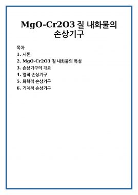 MgO-Cr2O3질 내화물의 손상기구-1페이지