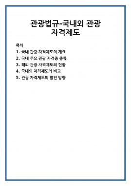 관광법규-국내외 관광 자격제도-1페이지