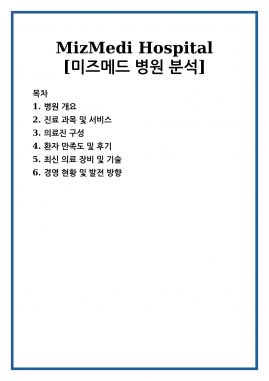 MizMedi Hospital [미즈메드 병원 분석]-1페이지