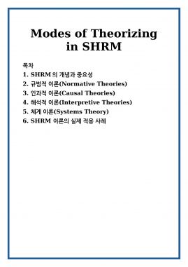 Modes of Theorizing in SHRM-1페이지