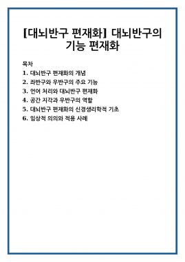 [대뇌반구 편재화] 대뇌반구의 기능 편재화-1페이지