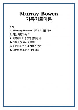 Murray_Bowen 가족치료이론-1페이지