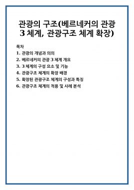 관광의 구조(베르네커의 관광3체계, 관광구조 체계 확장)-1페이지
