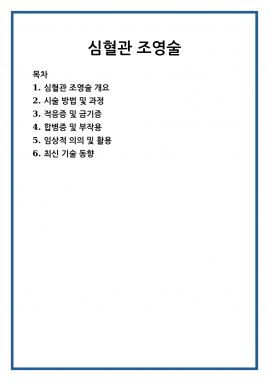 심혈관 조영술-1페이지