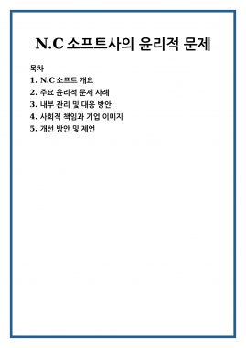 N.C소프트사의 윤리적 문제-1페이지