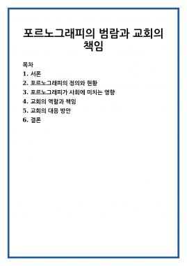 포르노그래피의 범람과 교회의 책임-1페이지