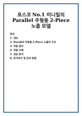 포스코 No.1 미니밀의 Parallel 주형용 2-Piece 노즐 모델-1페이지