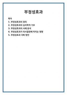 부정성효과 레포트 자료-1페이지