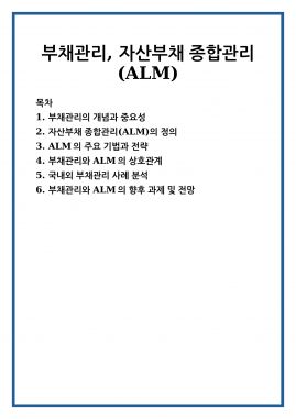 부채관리, 자산부채 종합관리(ALM)-1페이지