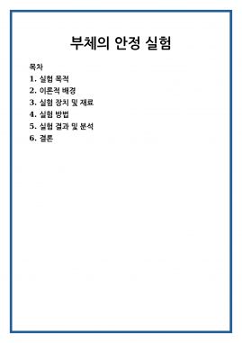 부체의 안정 실험-1페이지