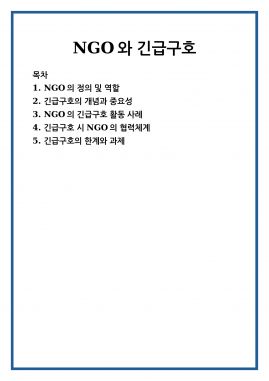 NGO와 긴급구호-1페이지
