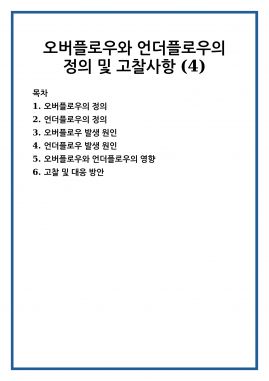 오버플로우와 언더플로우의 정의 및 고찰사항 (4)-1페이지