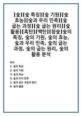 [숯][숯 특징][숯 기원][숯 효능][숯과 우리 민족][숯 굽는 과정][숯 굽는 원리][숯 활용][흑탄][백탄][참숯]숯의 특징, 숯의 기원, 숯의 효능, 숯과 우리 민족, 숯의 굽는 과정, 숯의 굽는 원리, 숯의 활용 분석-1페이지