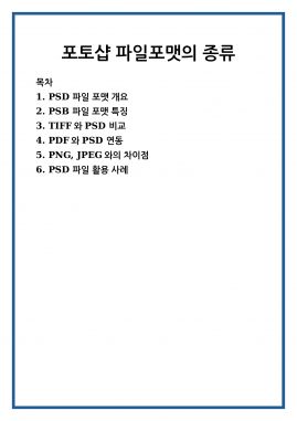 포토샵 파일포맷의 종류-1페이지