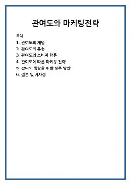 관여도와 마케팅전략-1페이지